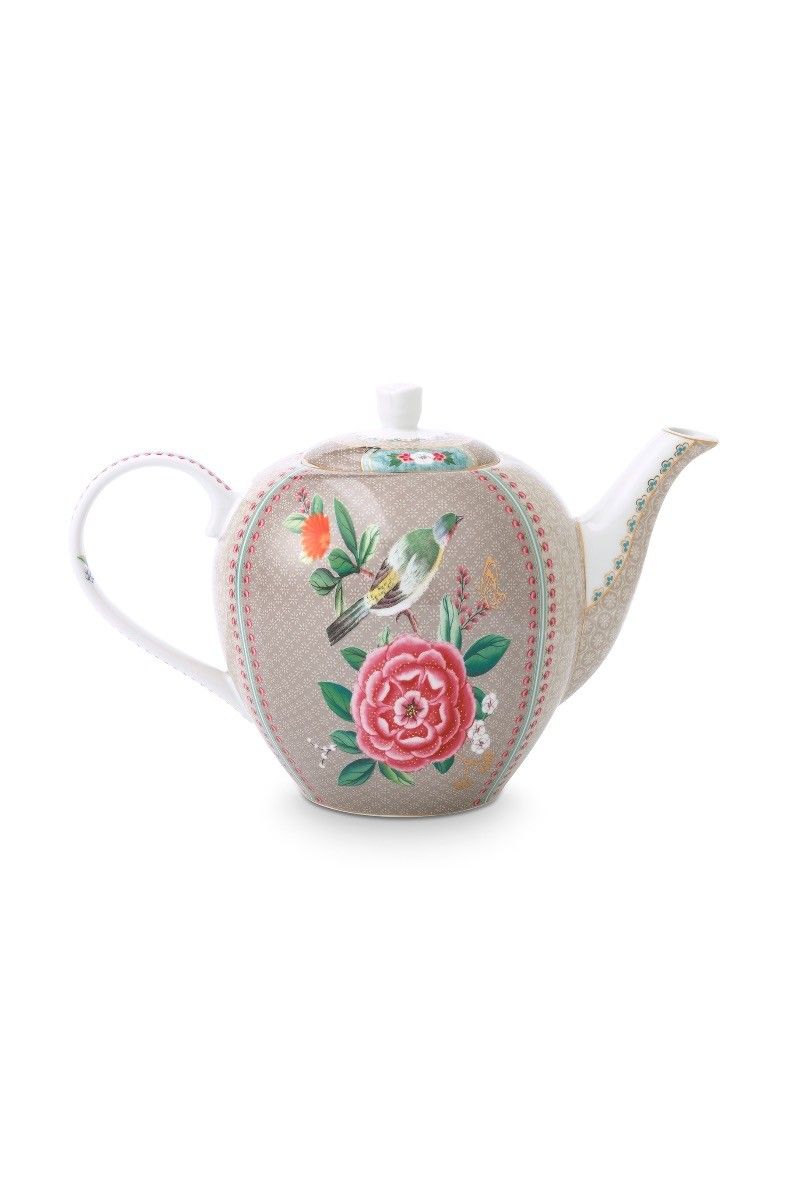 Blushing Birds Teapot Large Khaki | Pip Studio