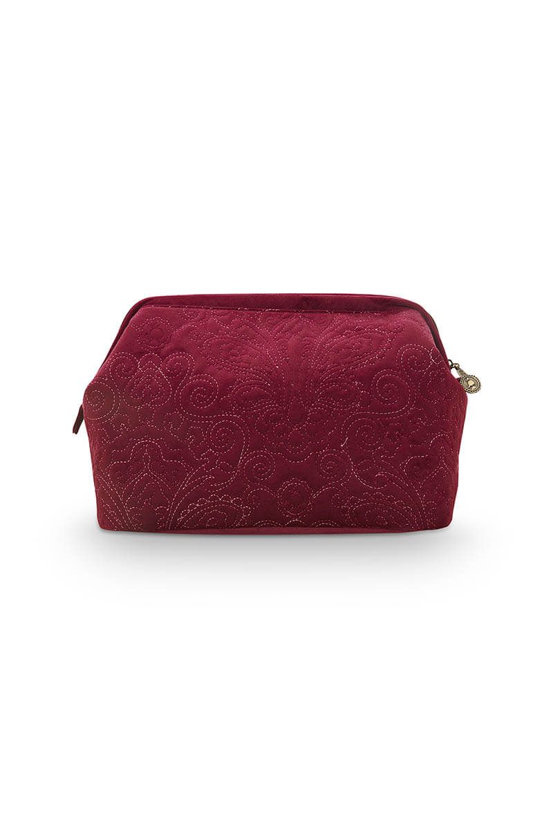 Pip Studio Cosmetic Purse Extra Large Velvet Quiltey Days Red | Pip Studio