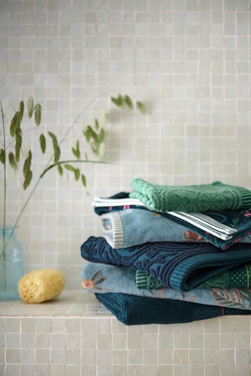 Pip Studio Bath Towel Secret Garden Blue 55x100cm | Pip Studio
