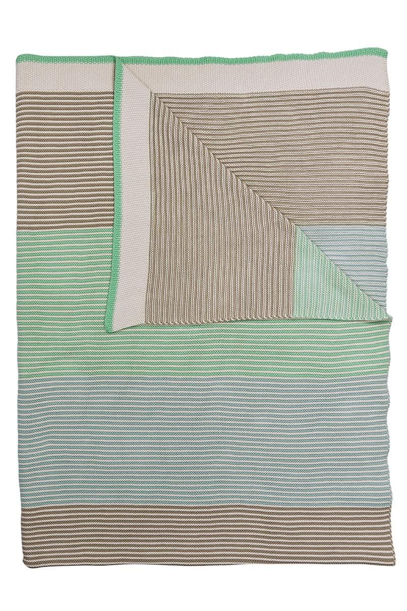 Pip Studio Throw Blockstripe Light Green | Pip Studio